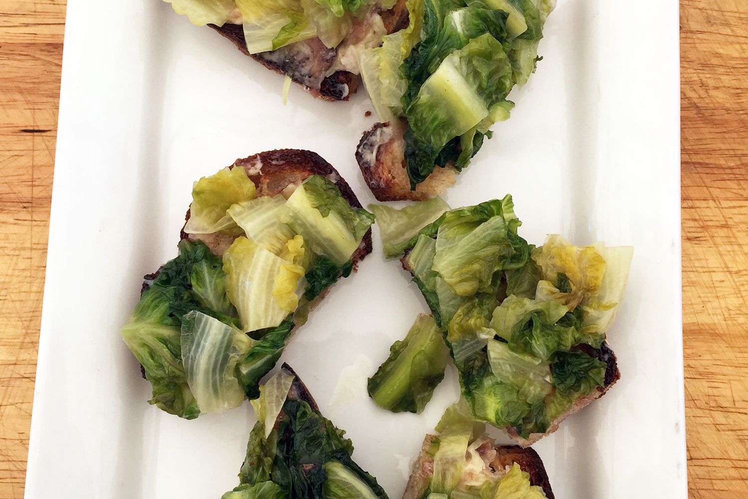Braised Lettuce on Toast : Foodwise