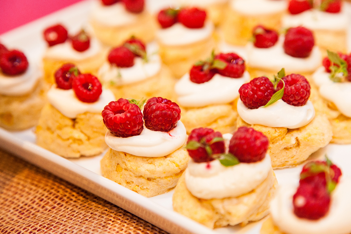 Sweet Corn and Raspberry Shortcake with Basil Cream : Foodwise