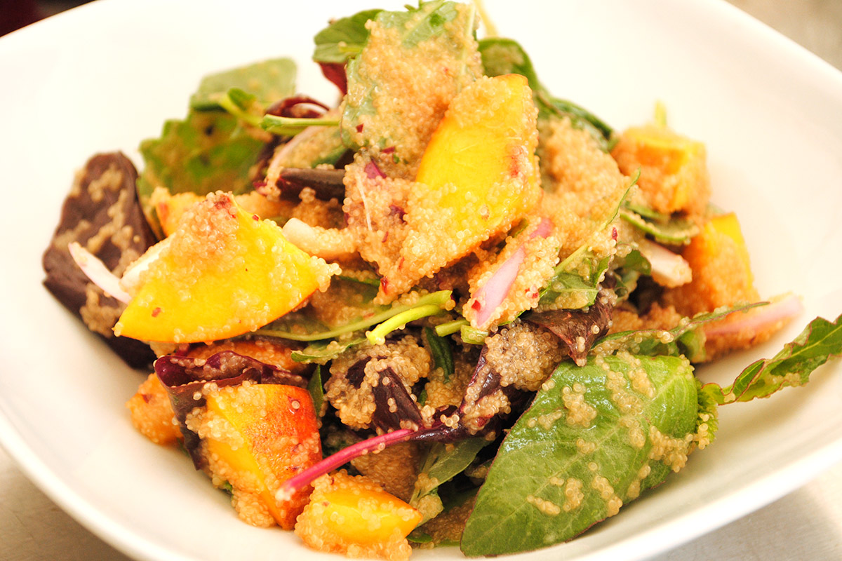Amaranth Salad with Peach and Red Onion : Foodwise