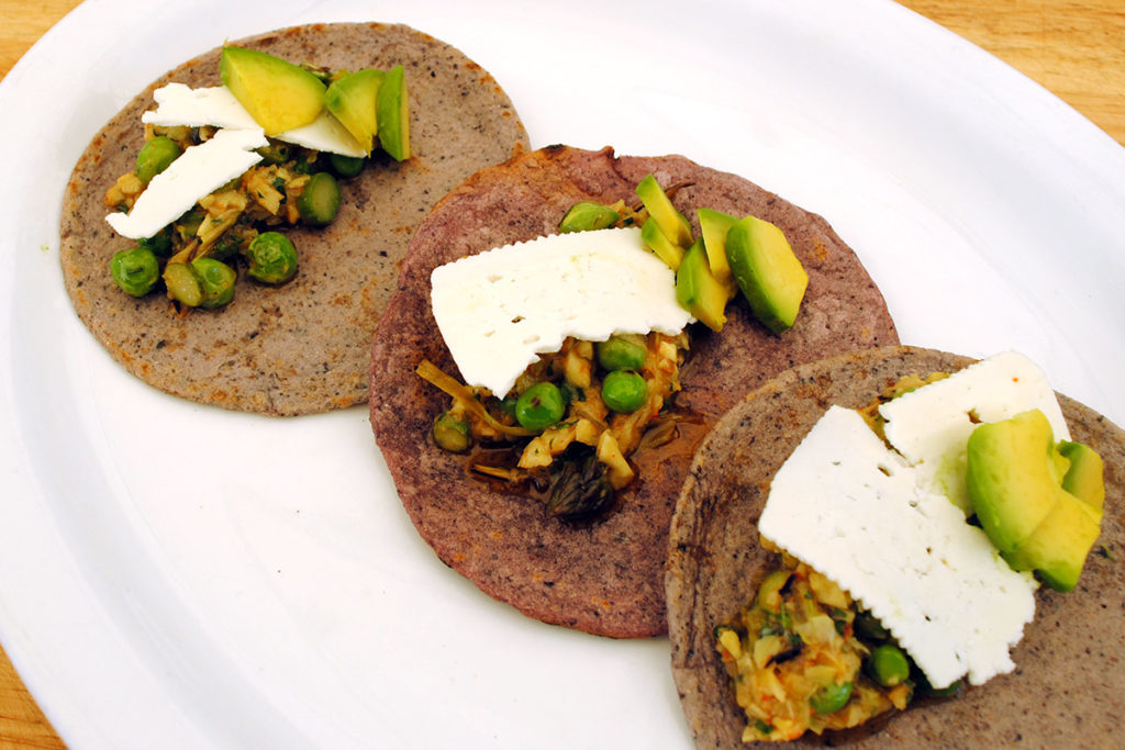 Grilled Salsa Primavera with Nixtamalized Corn Masa : Foodwise