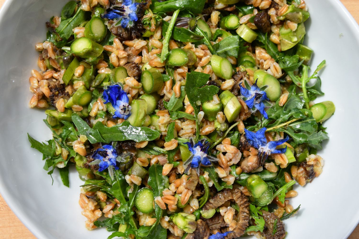 Morel, Asparagus & Wild Arugula Farro Salad with Preserved Lemon ...